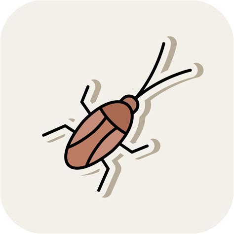 Cockroach Line Filled White Shadow Icon 42759058 Vector Art At Vecteezy