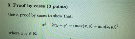 Solved Proof By Cases Use A Proof By Cases To Show That X2