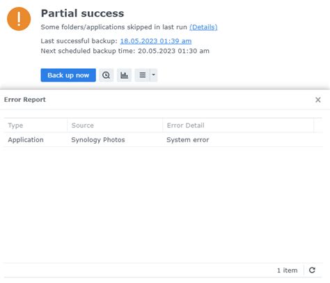 Hyperbackup Fail Synology Photos System Error What Could The Issue