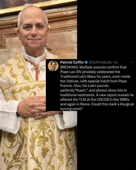 Patrick Breaking Multiple Sources Confirm That Pope Leo Xiv