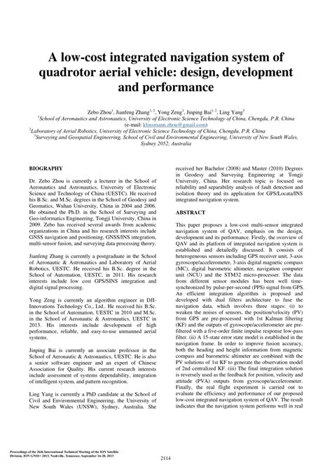 Pdf A Low Cost Integrated Navigation System Of Quadrotor Aerial Vehicle Design Development