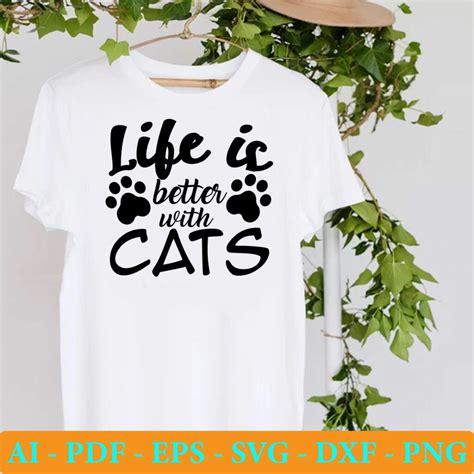 6 Cat T Shirt Svg Bundle Vol 04 Masterbundles