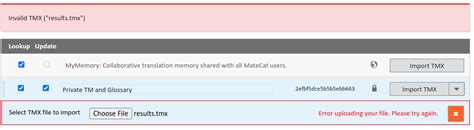 Invalid TMX Import Error Issue 1975 Matecat MateCat GitHub