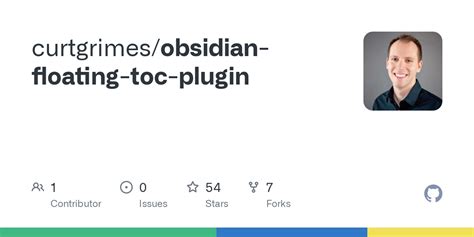 GitHub Curtgrimes Obsidian Floating Toc Plugin