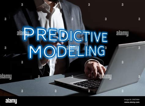 Hand Writing Sign Predictive Modeling Business Concept Maintenance Strategy Driven By