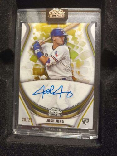 2023 Topps Chrome Black Josh Jung Rc Ivory Auto 225 Sprangers