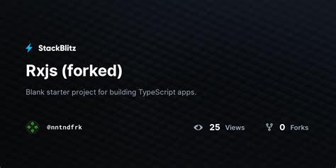Rxjs Forked StackBlitz