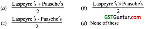 Index Numbers CA Foundation Statistics Solutions GST Guntur