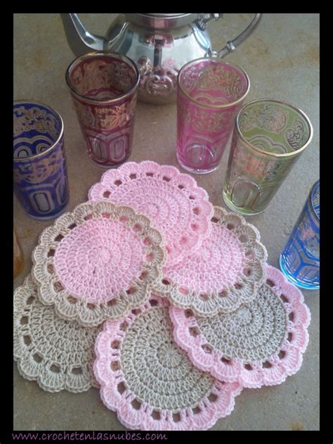 POSAVASOS TEJIDOS A CROCHET Crochet En Las Nubes Crochet Coaster