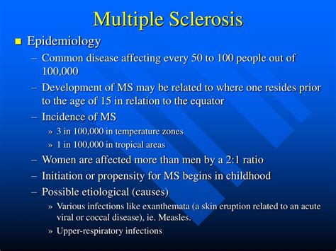 Ppt Multiple Sclerosis Powerpoint Presentation Free Download Id 366101