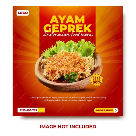 Contoh Desain Banner Ayam Geprek Banner Aja