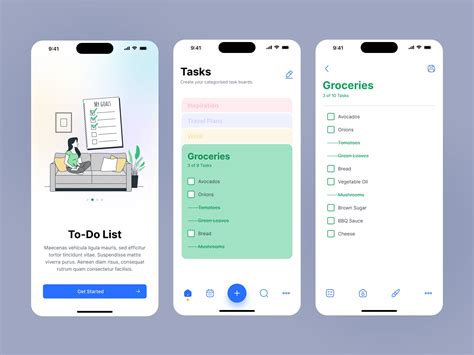 To Do List App App Design Layout To Do List Mobile App Design Inspiration