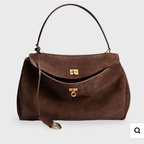 Vovia Bags Elegant Brown Faux Suede Handbag Poshmark