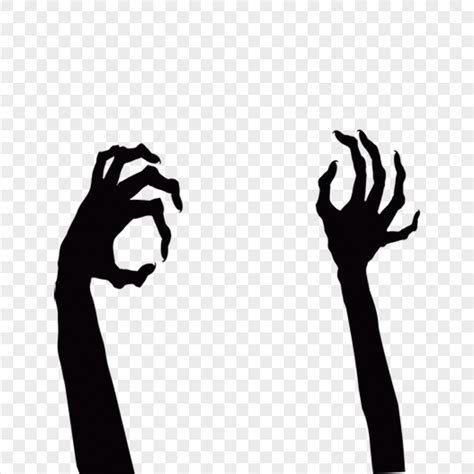 Png Halloween Zombie Hand Black Silhouette Citypng