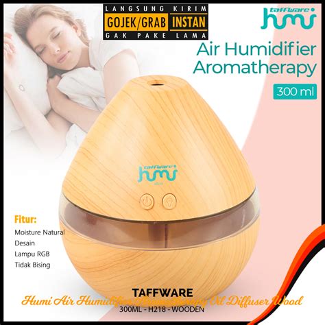 Jual Taffware HUMI Air Humidifier Aromatherapy Oil Diffuser Wood 300ml H218 Wooden Shopee