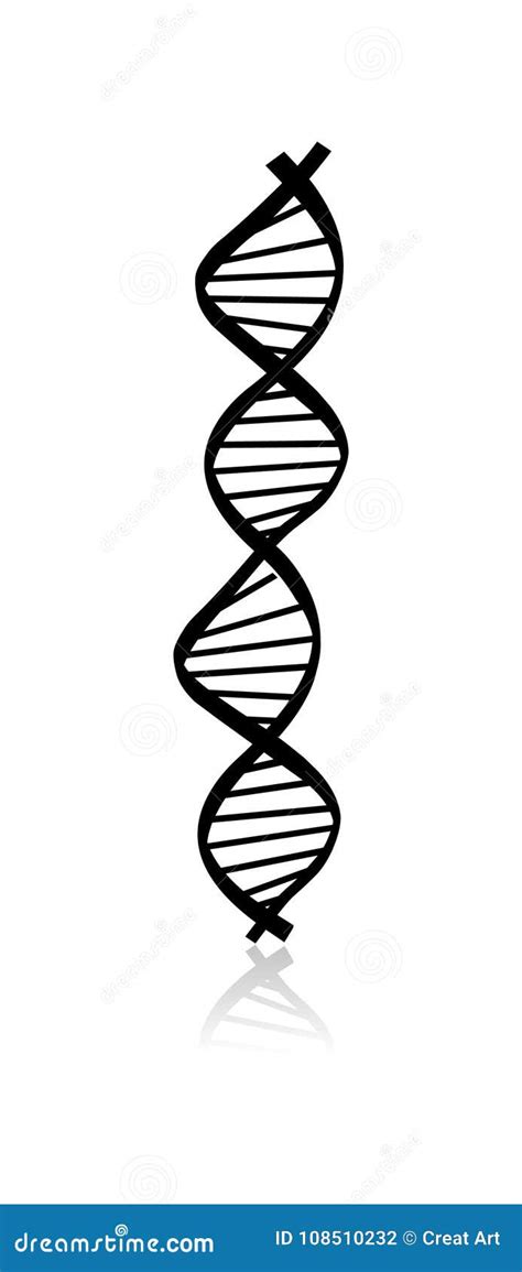 Dna Codedna Abstract Image Isolated On White Background Stock Vector