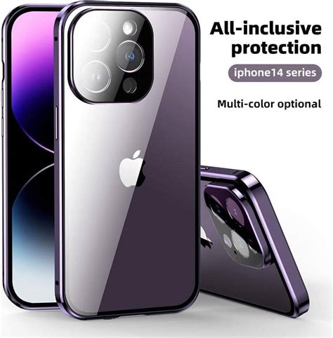 AWH Anti Spy Screen IPhone Pro Max Case Metal Frame Lock Magnetic Adsorption Anti Peeping