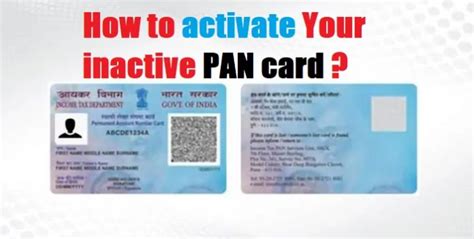 How To Activate Your Inactive Pan Card Rightsofemployees Com