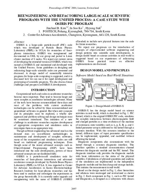 Pdf Reengineering And Refactoring Large Scale Scientific Programs