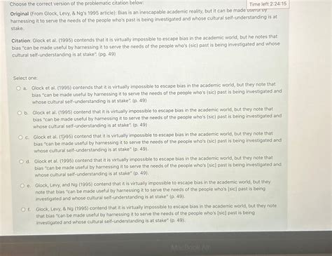 Solved Choose The Correct Version Of The Problematic