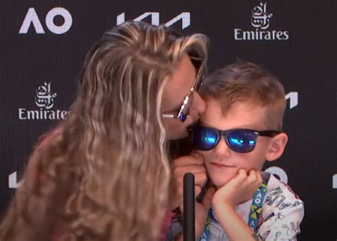 When Vika Azarenka Brought Her Son Leo To The Australian Open Press