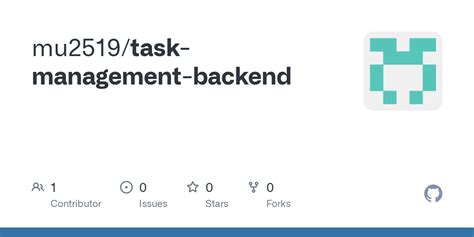 GitHub Mu2519 Task Management Backend