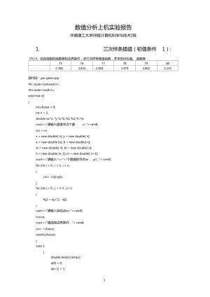 C 数值分析列主元高斯消去法列主元LU分解法Jacobi迭