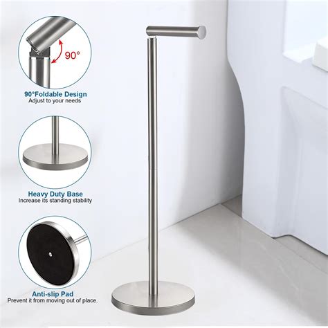 Standing Toilet Paper Holder 304 Stainless Steel Toilet Paper Holder