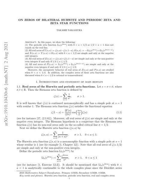 pdf on zeros of bilateral hurwitz and periodic zeta and zeta star