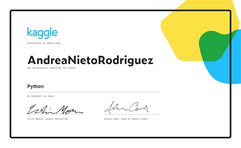 andreanietorodriguez completed the python course on kaggle