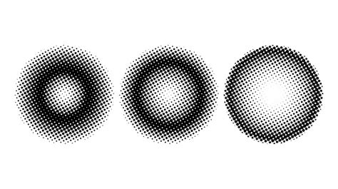 하프톤 서클 그라디언트 세트 만화 스타일의 둥근 모양 세미톤 점선 글로브 컬렉션 원형 디자인 요소와 질감 벡터 배경 물방울무늬에 대한 스톡 벡터 아트 및 기타 이미지