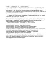 Chapter 1 Collecting Data Docx Chapter 1 Collecting Data Part A