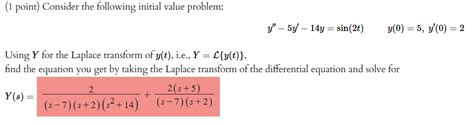 Solved 1 ﻿point ﻿consider The Following Initial Value
