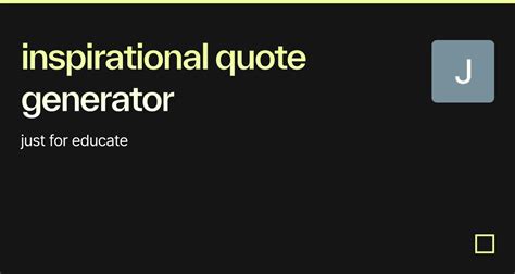 Inspirational Quote Generator Codesandbox