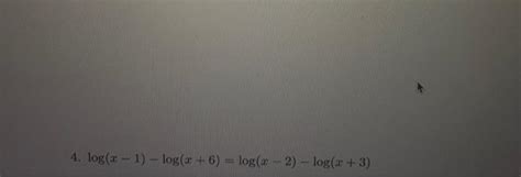 Solved Logx−1−logx6logx−2−logx3