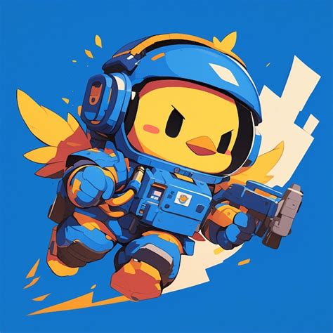 Premium Vector A Cute Chick Astronaut Cartoon Style