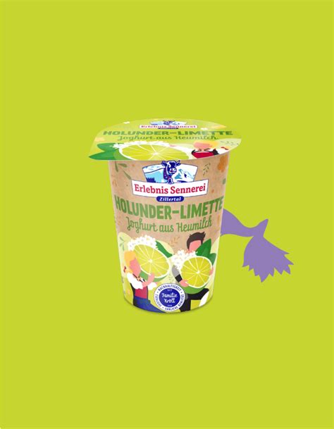 Holunder Limette Joghurt Aus Heumilch