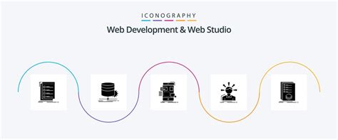Web Development And Web Studio Glyph Icon Pack Including Options Conversion Diagram Ux