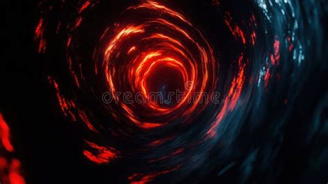 A Swirling Vortex Of Red And Blue Light Creating A Mesmerizing Tunnel Effect Stock Illustration