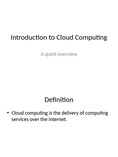 Cloud Computing Presentation Pdf