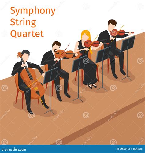Symphonic Orchestra String Quartet Vector Stock Vector Illustration Of Concert Elegance 64556161