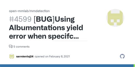 Bug Using Albumentations Yield Error When Specifc Workflow As