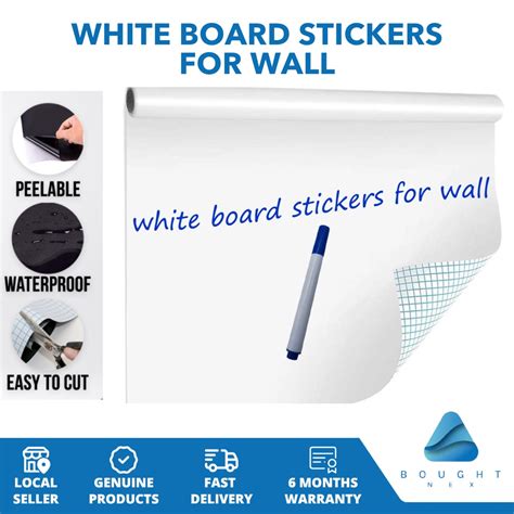 Whiteboard Blackboard Erasable Adhesive Wall Sticker 60x200cm Shopee