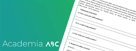 AcademiaABC Evaluare inițială CLR clasa a II a Fișă de lucru