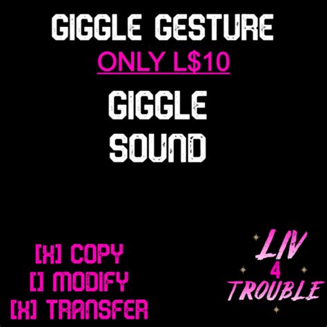 Second Life Marketplace Cute Giggle Gesture