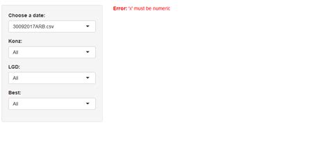 R Multiple Drop Down Bottoms In Shiny As Filters For The Data Stack