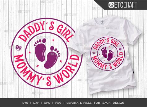 Daddys Girl Mommys World Svg Cut File Graphic By Pixel Elites