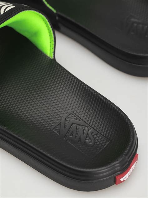 Vans La Costa Slide On Flip Flops Trippy Grain Black Black