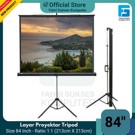 Jual Tripod Screen Projector 84 Inch 1 1 Layar Proyektor Tripod 84