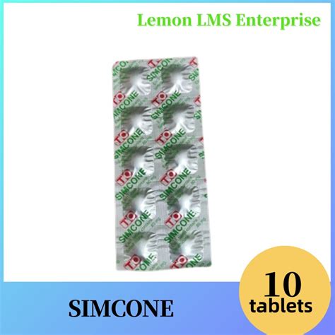 Simcone Simethicone 80mg Chewable 10 Tablets Shopee Malaysia